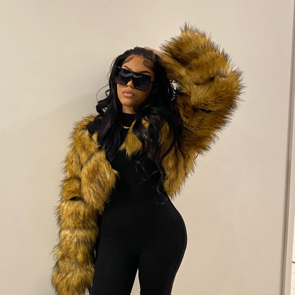 Garcelle Brown Faux Fur Coat - Gem